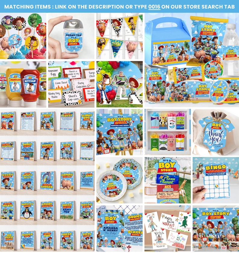 It's a Boy Story Party Sign, It's a Boy Story, Toy Story Party Sign ...