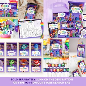 Inside Out Cupcake Topper, Inside Out Cupcake, INSTANT DOWNLOAD 0045 - Etsy