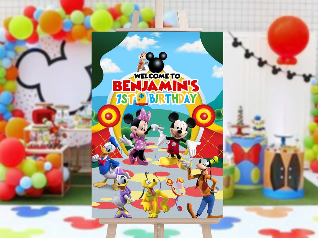 Mouse Clubhouse Welcome Banner, Mouse Clubhouse Welcome Board, Mouse ...