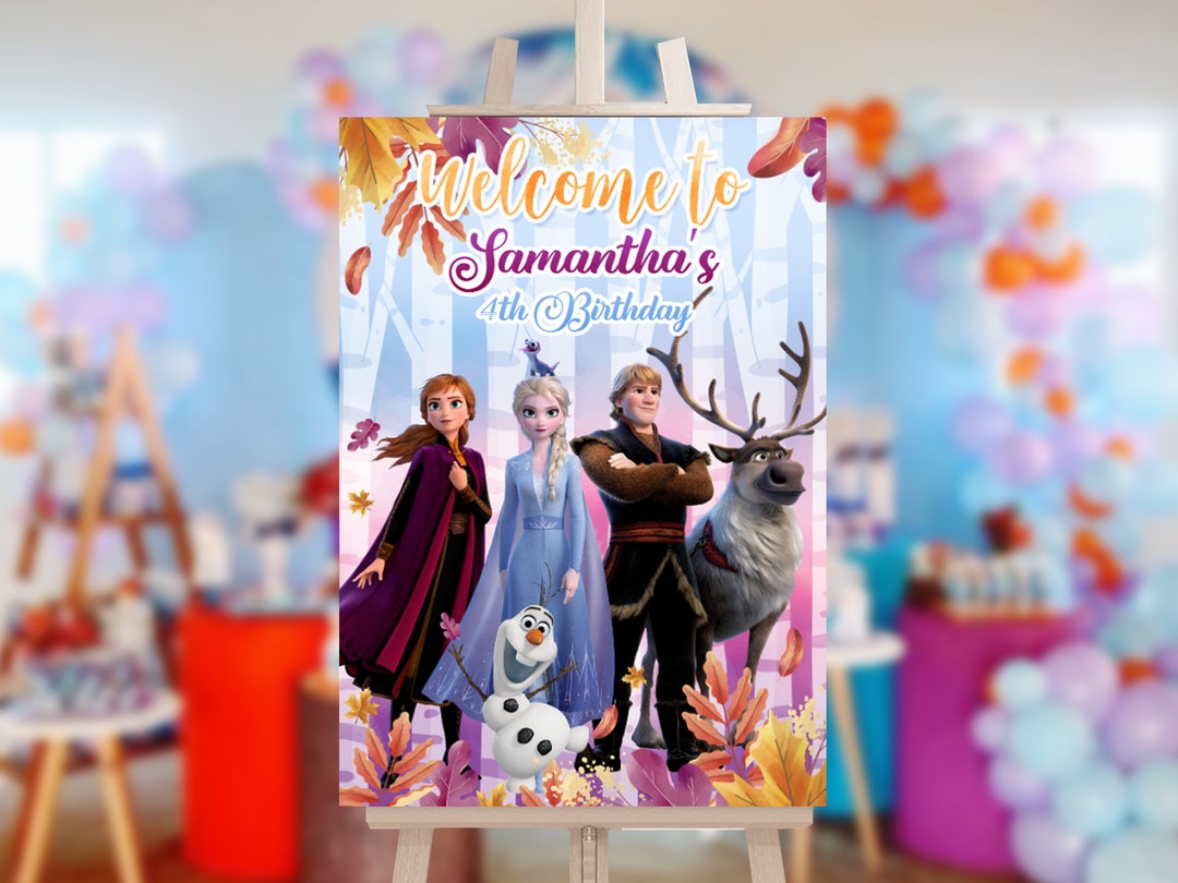 Frozen 2 Welcome Sign, Frozen Welcome Board, Frozen Welcome Banner ...