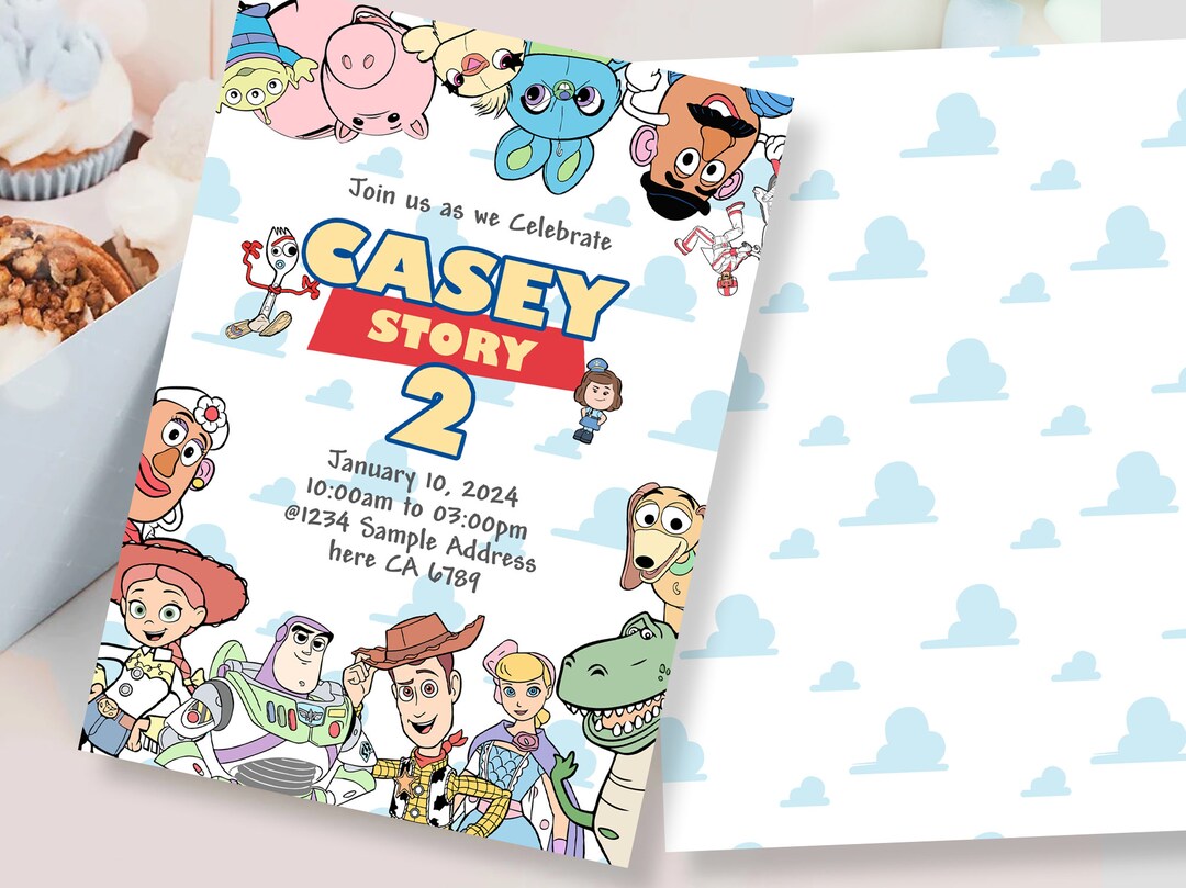 Toy Story Invitation, Toy Story Digital Invitation, Toy Story Printable ...