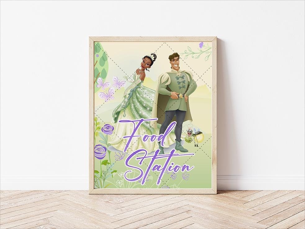 Princess Tiana Party Signage, Princess Tiana Signage, Princess Tiana ...