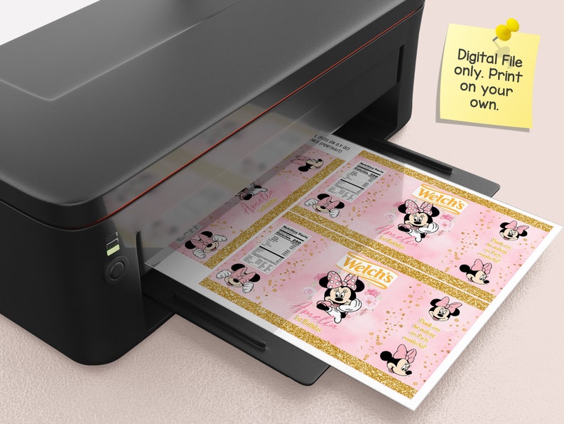 Minnie Mouse Welch Fruit Snack Label Minnie Mouse Welch Fruit - Etsy