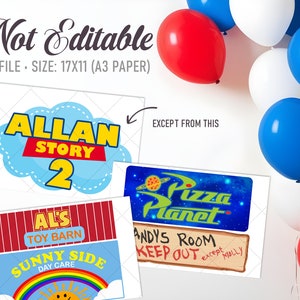 Toy Story Party Signages, Toy Story Party Sign, Toy Story Party Signage ...