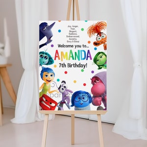 Inside Out Welcome Sign, Inside Out Editable Welcome Sign, Inside Out ...