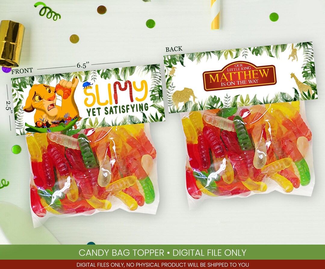 Lion King Candy Bag Lion King Candy Bag Labels Lion King - Etsy