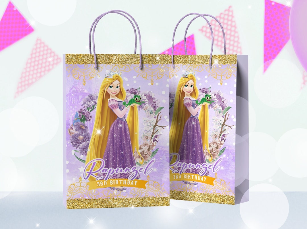 Tangled Rapunzel Treat Bag Label, Tangled Rapunzel Paper Bag Label ...