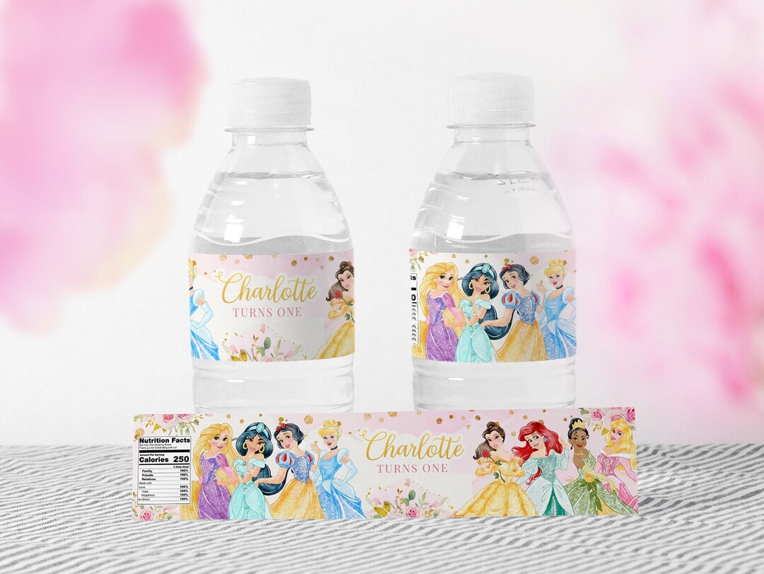 Princess Bottle Wrapper, Princess Pink Bottle Wrapper Printable ...