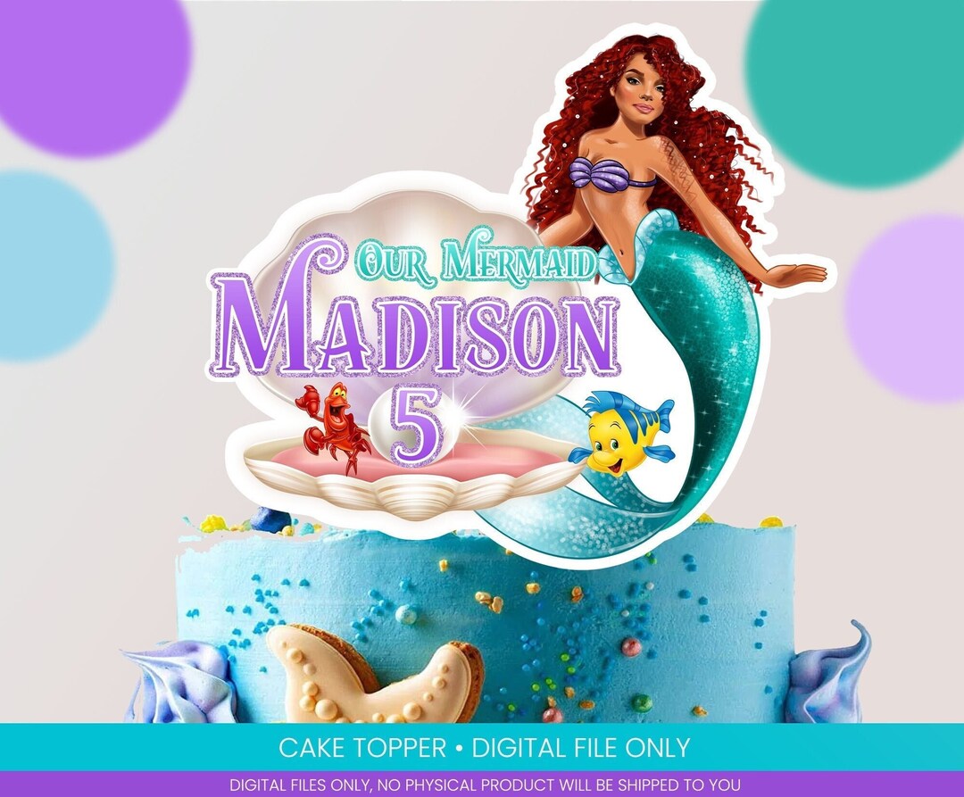 Little Mermaid Ariel African Cake Topper Little Mermaid Ariel - Etsy