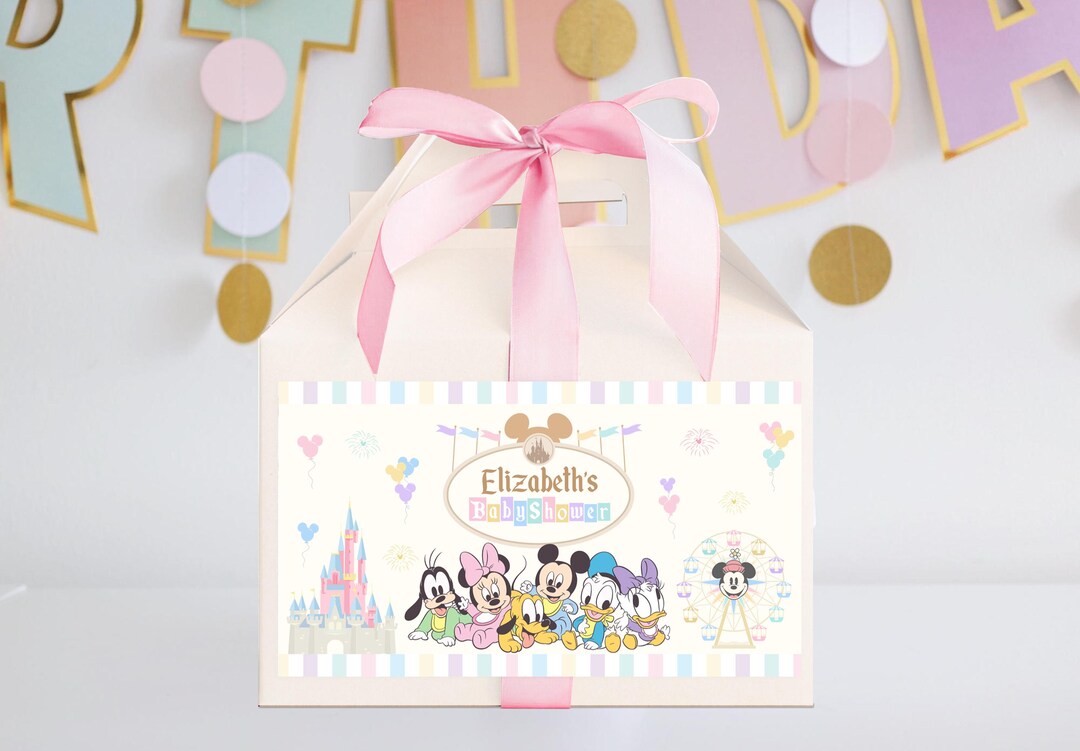 Babyland Minnie Mouse Baby Shower Gable Box Label, Digital File, 0044 ...