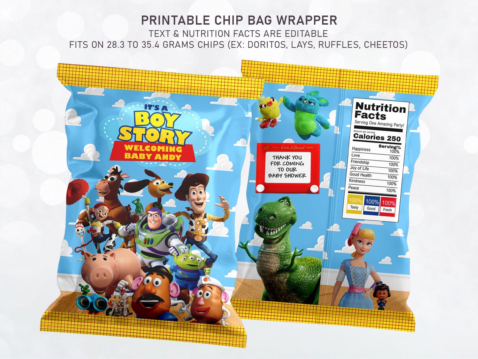 Its a Boy Story Party Favors, Toy Story Baby Shower Party Package, Toy ...