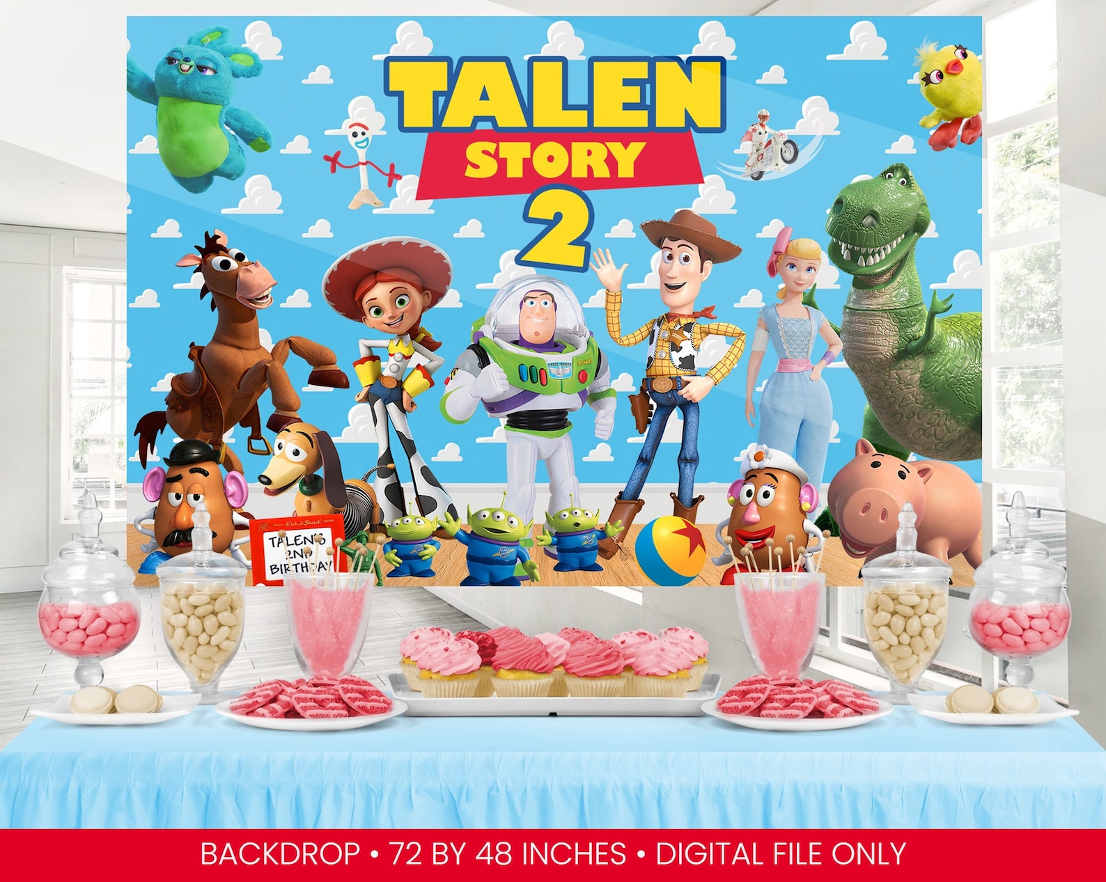 Toy Story Backdrop Toy Story Banner Toy Story DIGITAL FILE - Etsy