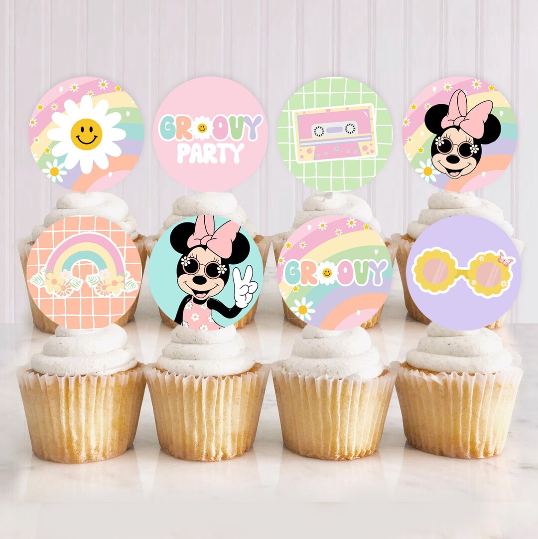 Mouse Groovy Cupcake Topper, Mouse Groovy Cupcake Topper, Mouse Groovy ...