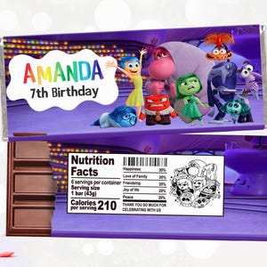 Inside Out Party Favors, Inside Out Treats Template, Inside Out Chip ...