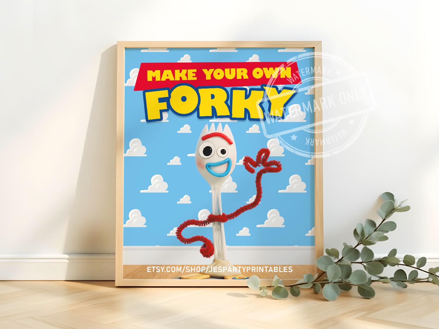 Toy Story Make Your Own Forky Sign, Toy Story Forky Sign, Toy Story ...