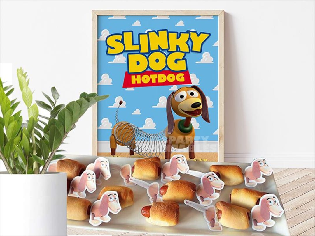 Toy Story Hot Dog Sign, Toy Story Slinky Dog Hot Dog Sign, Toy Story Party Sign, Toy Story Food ...