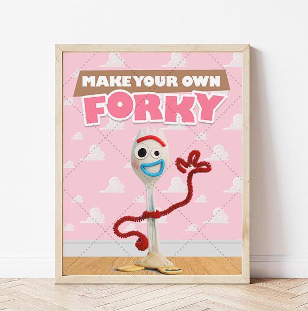 Toy Story Make Your Own Forky Sign, Toy Story Forky Sign, Toy Story ...