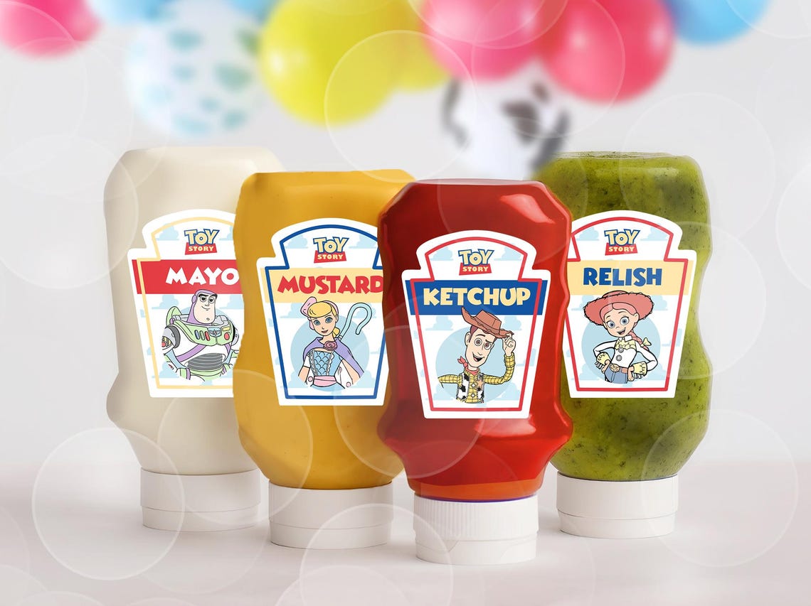 Toy Story Condiments Label, Toy Story Printable Condiments Label, Toy ...