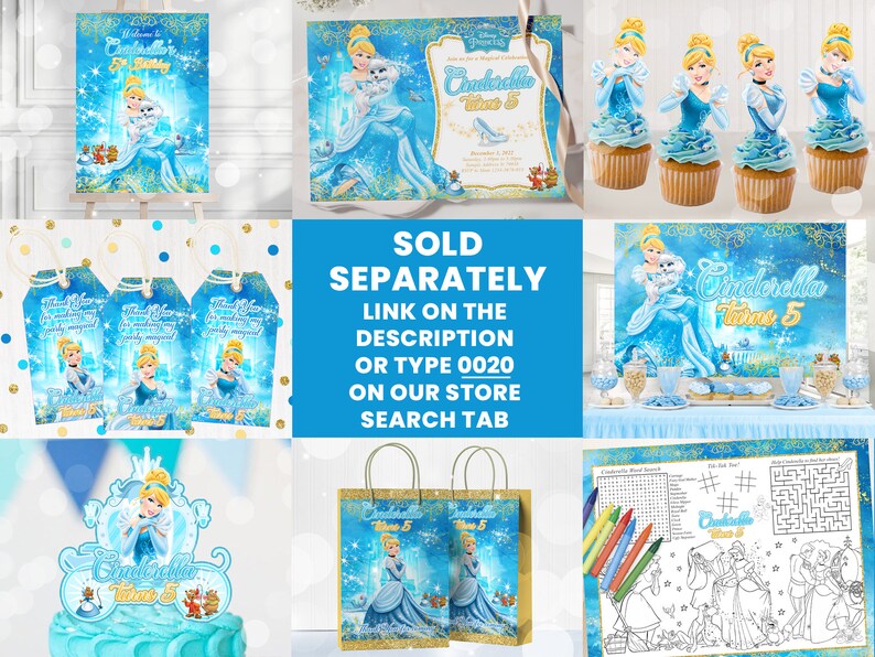 Cinderella Party Package Cinderella Birthday Printables - Etsy