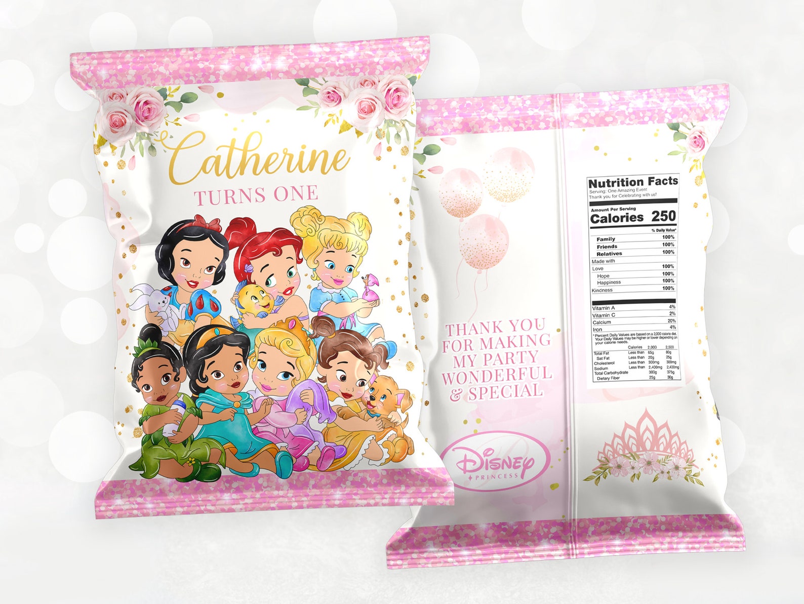 Baby Princess Chip Bag Label, Baby Princess Chip Bag, Baby Princess ...