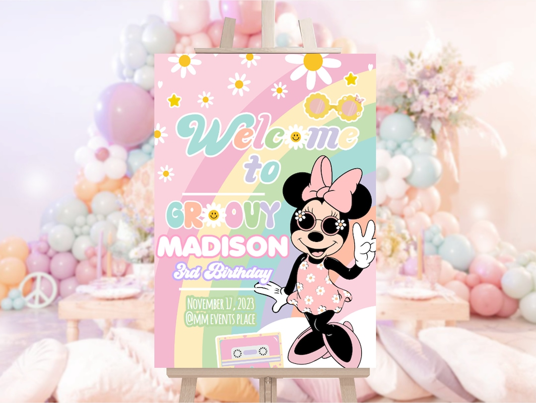 Mouse Groovy Welcome Sign, Mouse Groovy Welcome Board, Mouse Groovy ...