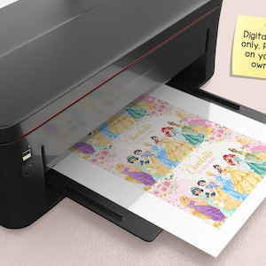 Princess Gable Box Label, Princess Treat Box Label, Princess Treat Box ...