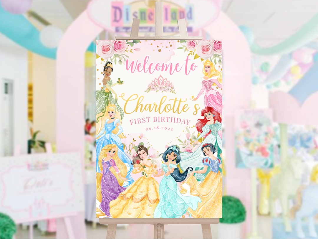Princess Welcome Sign, Princess Welcome Board, Princess Welcome Banner ...