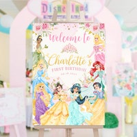 Princess Vs Villains Welcome Sign Editable Princess Witches Birthday ...