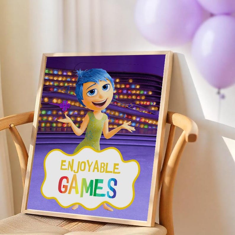 Inside Out Party Sign, Inside Out Party Signage, Inside Out Birthday ...