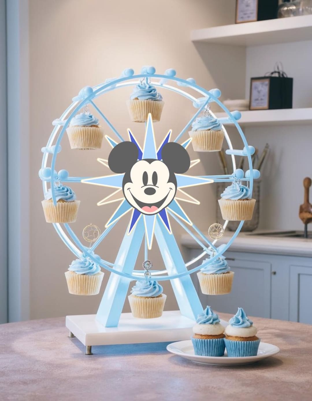 Mickey Fun Wheel Cupcake Label, Disneyland Party (digital File) 0037 ...