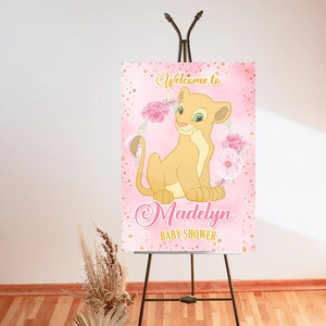 Lion King Nala Baby Shower Welcome Banner, Lion King Nala Welcome Board ...