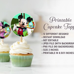 Mouse Fun House Cupcake Topper, Mouse Funhouse Printable Cupcake Topper ...
