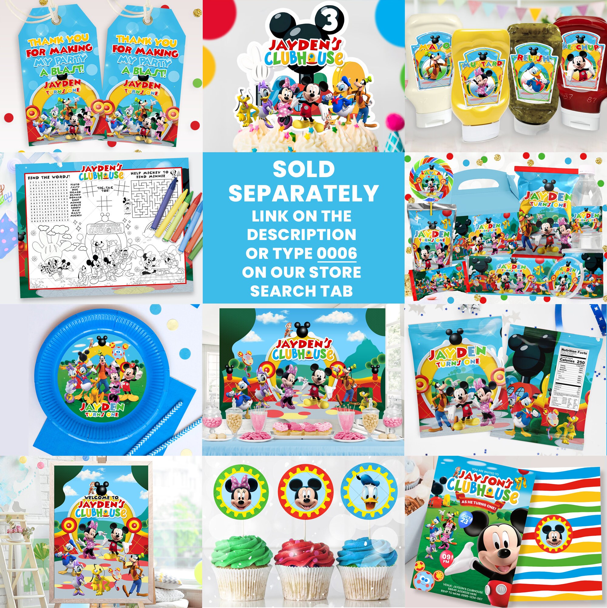 Mickey Mouse Clubhouse Treat Bag Label Mickey Mouse Clubhouse Etsy 5150