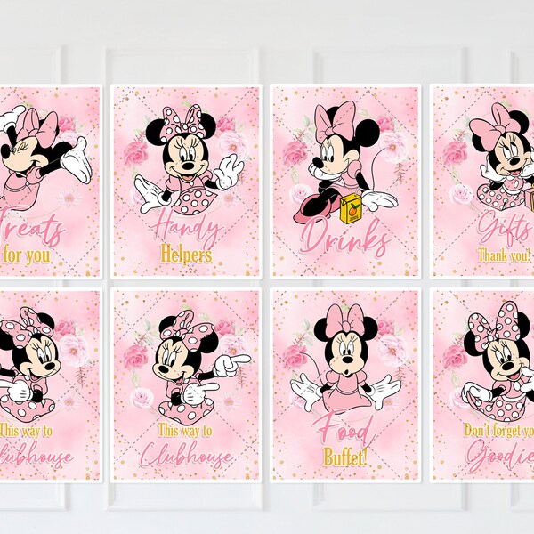 Minnie Mouse Party Food Signs - Etsy