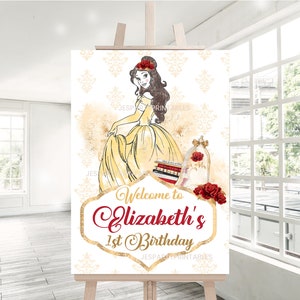 Beauty and the Beast Welcome Banner, Beauty and the Beast Welcome Board ...