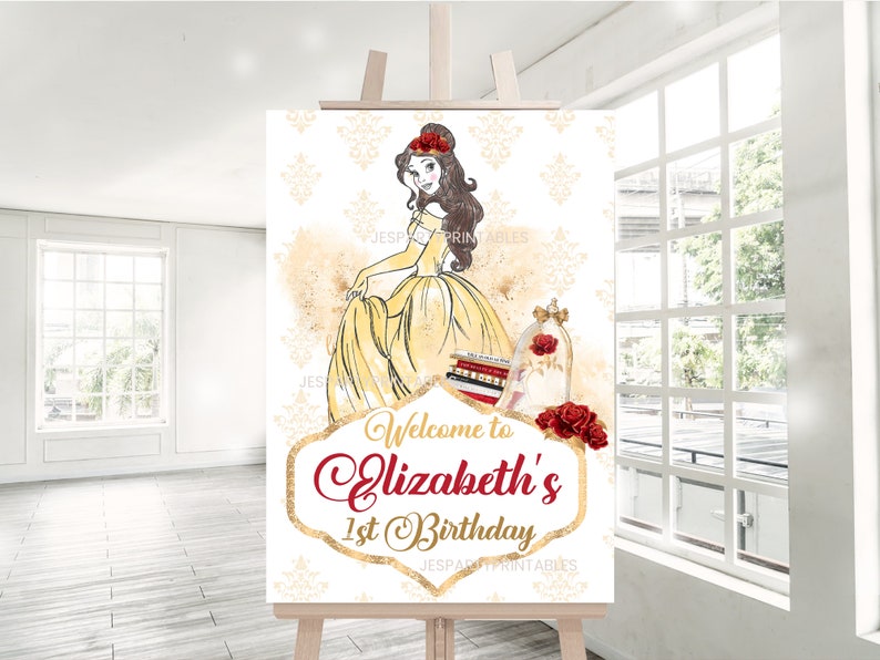 Beauty and the Beast Welcome Banner, Beauty and the Beast Welcome Board ...