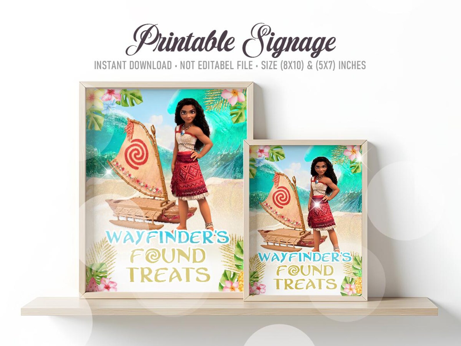 Moana 2 Treat Station Signage, Moana 2 Party Signage, Moana 2 Birthday ...