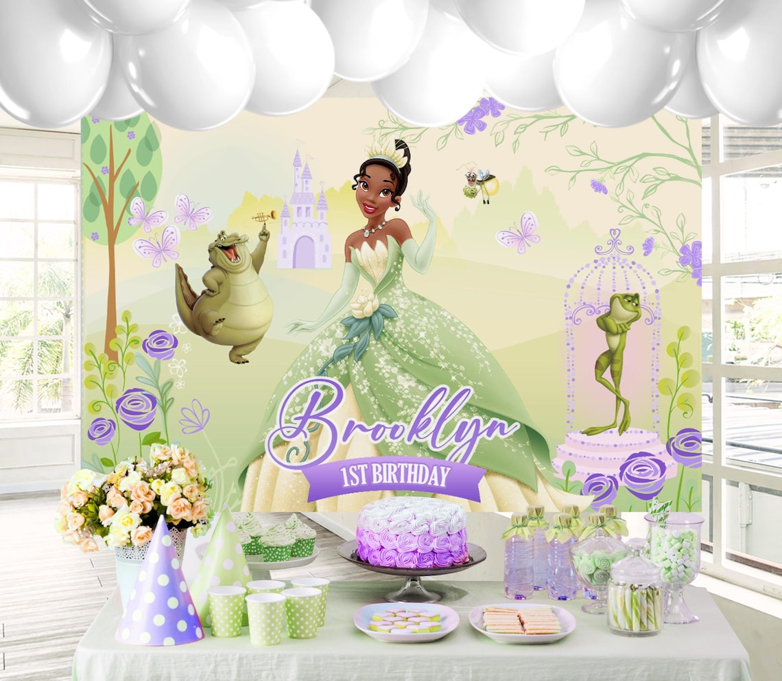 Princess Tiana Backdrop, Princess Tiana Banner, Princess Tiana ...