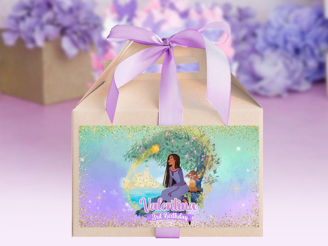 Wish Gable Box Label, Wish Treat Box Label, Wish Treat Box Party Favors ...