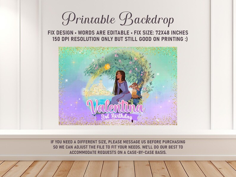 Wish Backdrop, Wish Banner, Wish Printable Backdrop, DIGITAL FILE ONLY ...