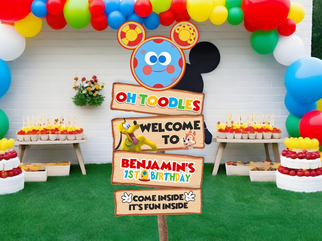 Mouse Clubhouse Party Signages, Mouse Clubhouse Party Sign, Mouse ...