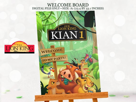 Lion King Welcome Banner Lion King Welcome Board Lion King - Etsy