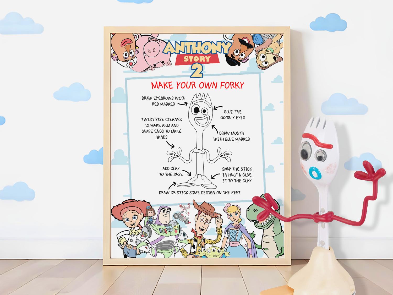 Toy Story Make Your Own Forky Sign, Toy Story Forky Sign, Toy Story ...