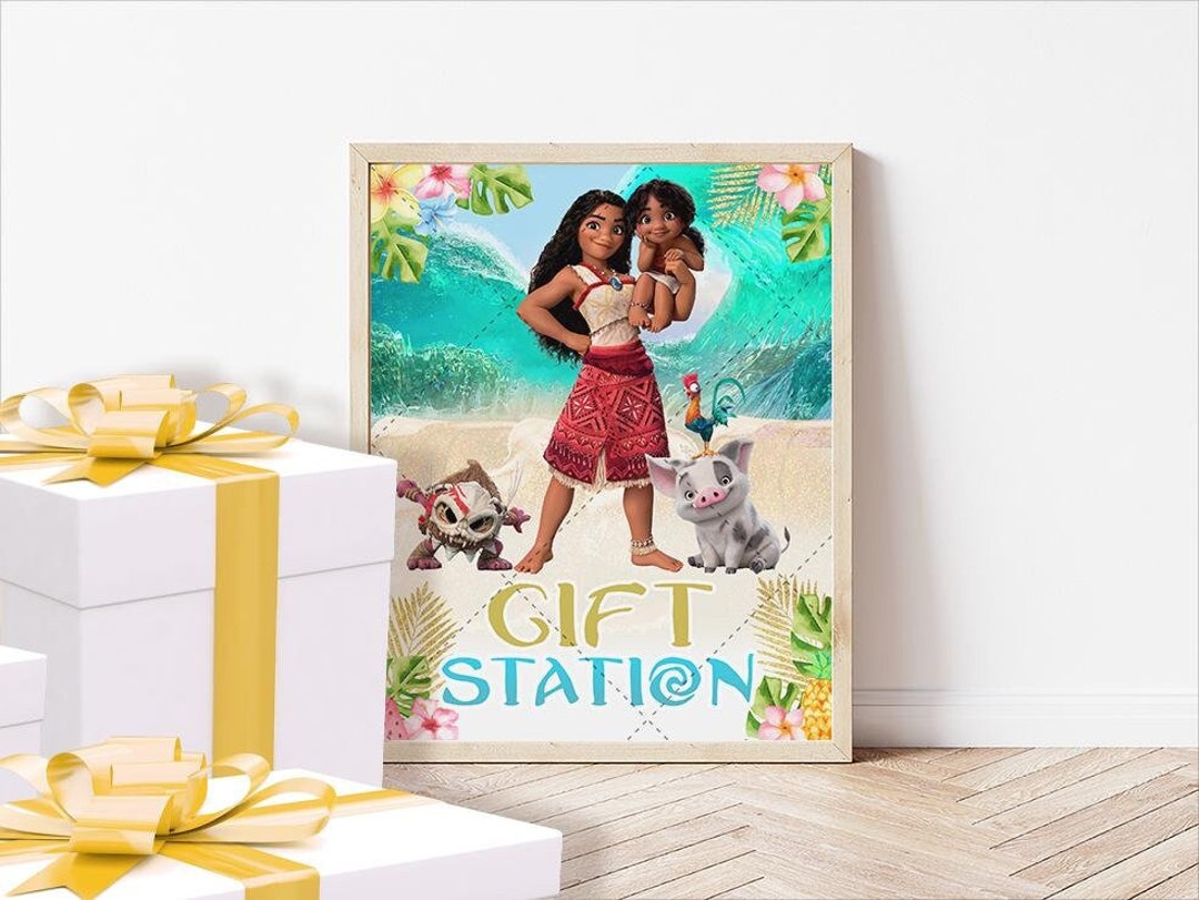 Moana 2 Gift Station Signage, Moana 2 Party Signage, Moana 2 Birthday ...