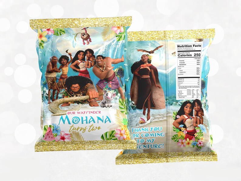 Moana 2 Chip Bag Label, Moana 2 Chip Bag, Moana 2 Chip Template, Moana ...