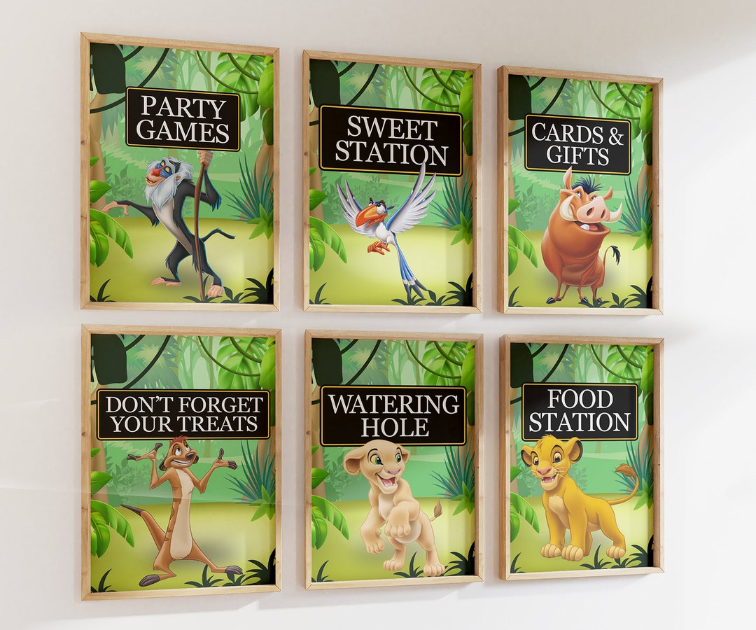 Lion King Party Signs, Lion King Signage, Lion King Party Signage ...