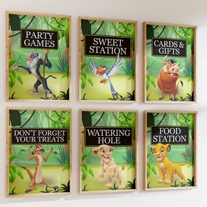 Lion King Party Signs, Lion King Signage, Lion King Party Signage ...