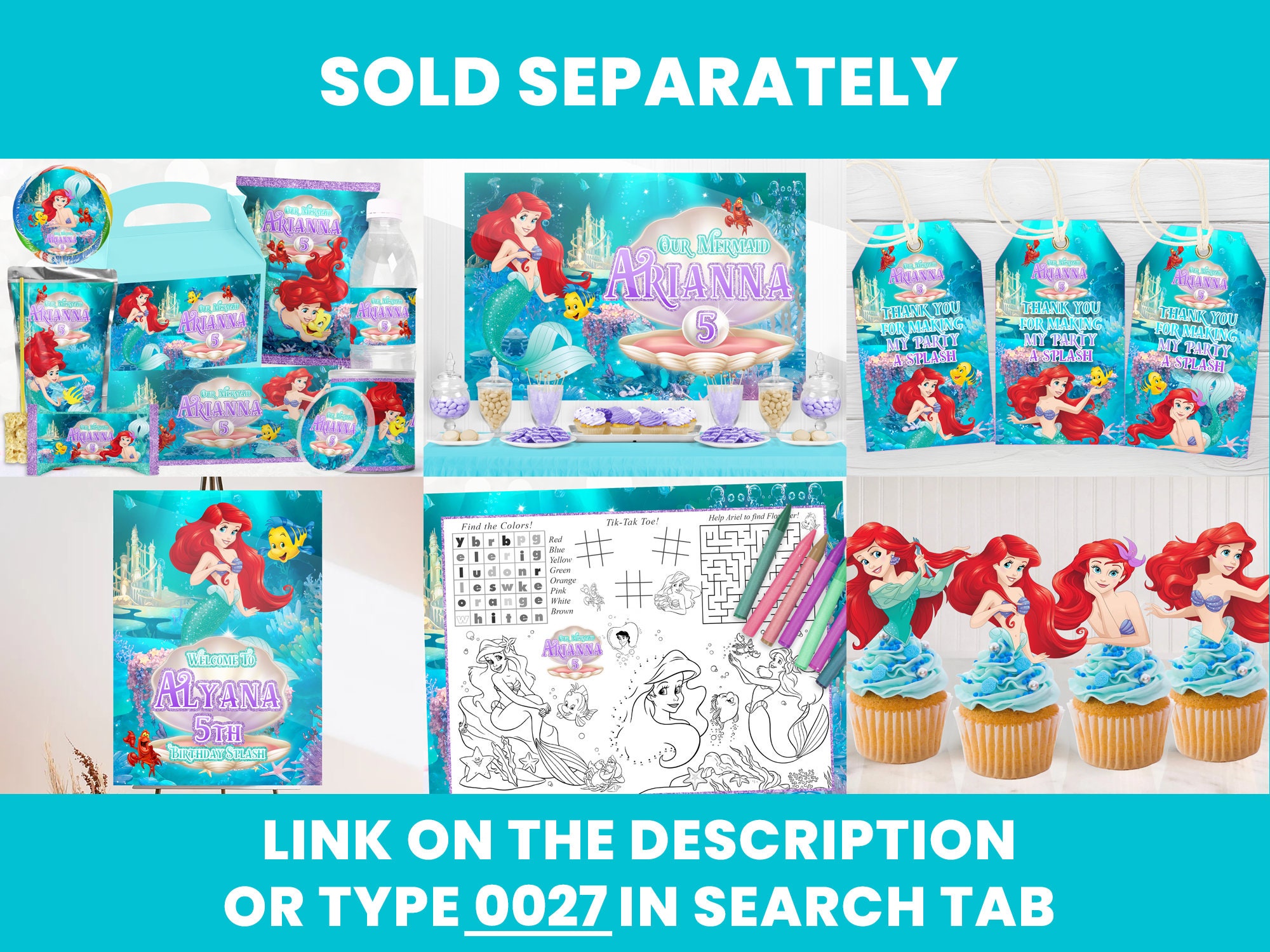 Little Mermaid Ariel Cake Topper Little Mermaid Ariel - Etsy Australia