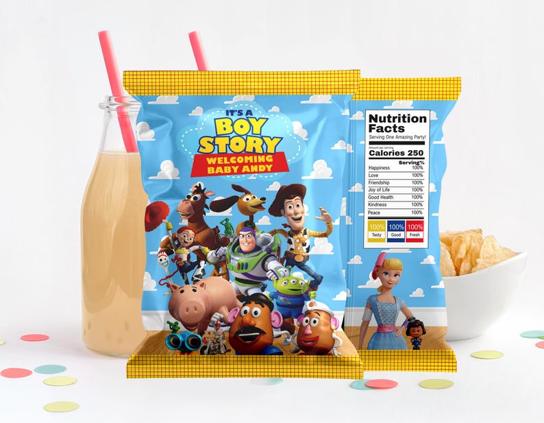 Toy Story Baby Shower Chip Bag Label (digital File) 0040 - Etsy