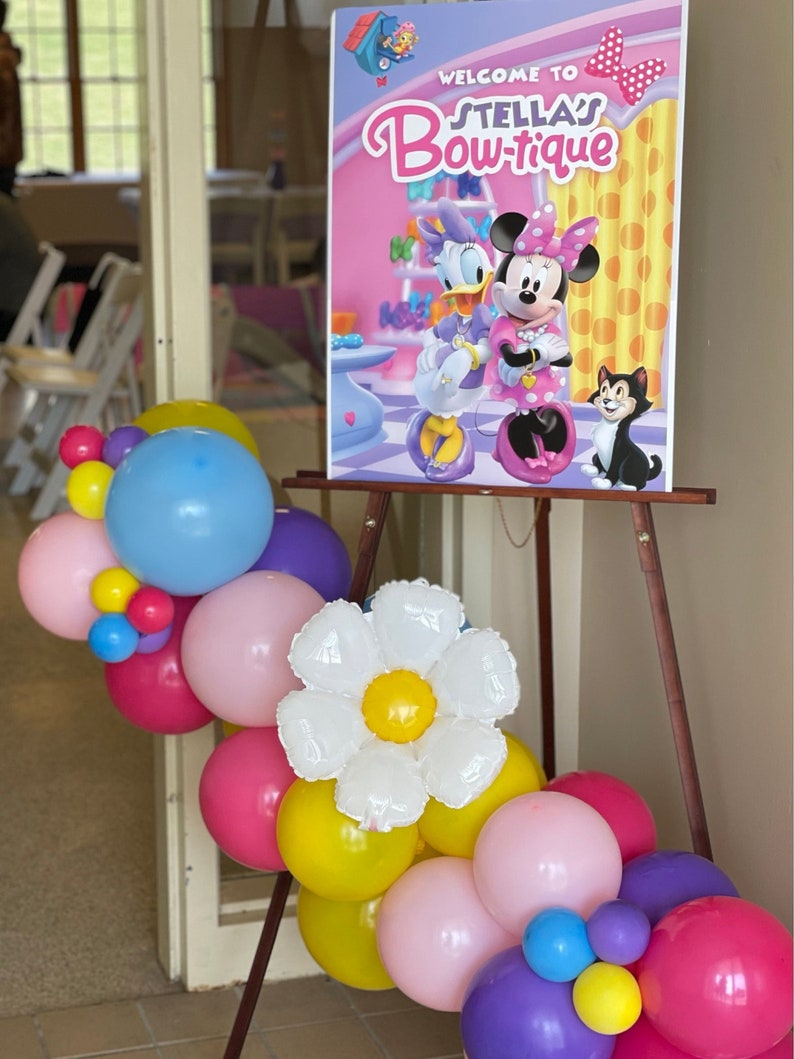 Minnie Bowtique Welcome Sign, Birthday Party Banner (digital File) 0028 ...